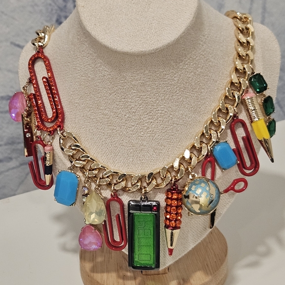 Betsey Johnson | Jewelry | Betsey Johnson Faux Stone Back To School ...